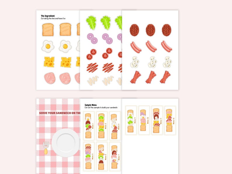Build a Sandwich Activity: Pretend Play Printable (PDF) - Etsy