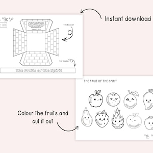 Fruit of the Spirit Paper Craft Template: Sunday School Activity (PDF ...