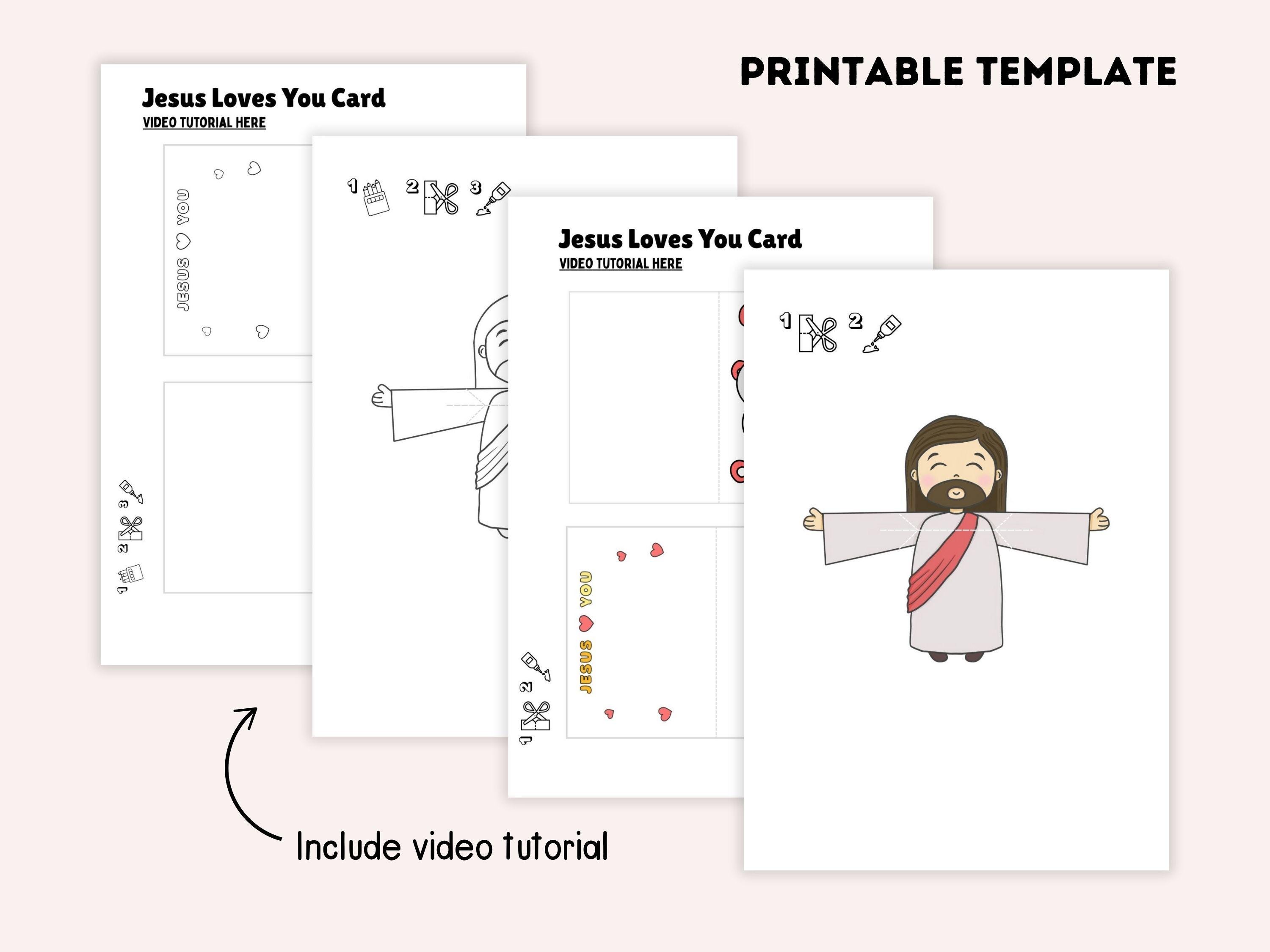 Jesus Loves You Pop up Card Craft: Bible Sunday School Activity (PDF ...