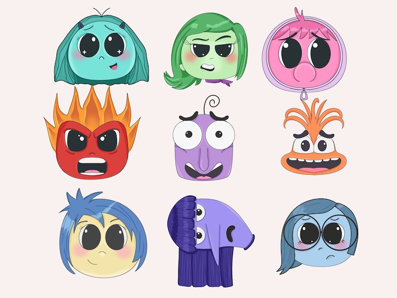 Inside Out 2 Character SVG Emotions Inside Out Png Commercial Use for ...
