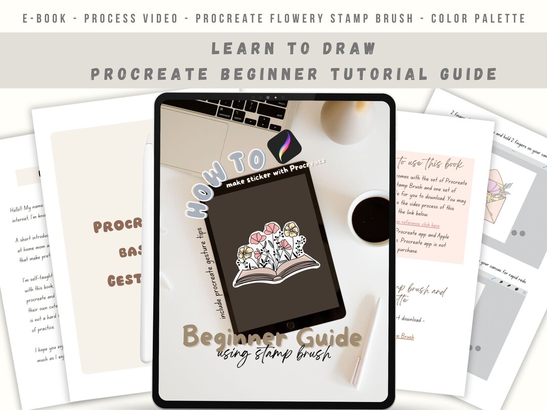 A Step by Step Drawing Creating Digital Stickers With Procreate Ebook Instant Download Printable ...