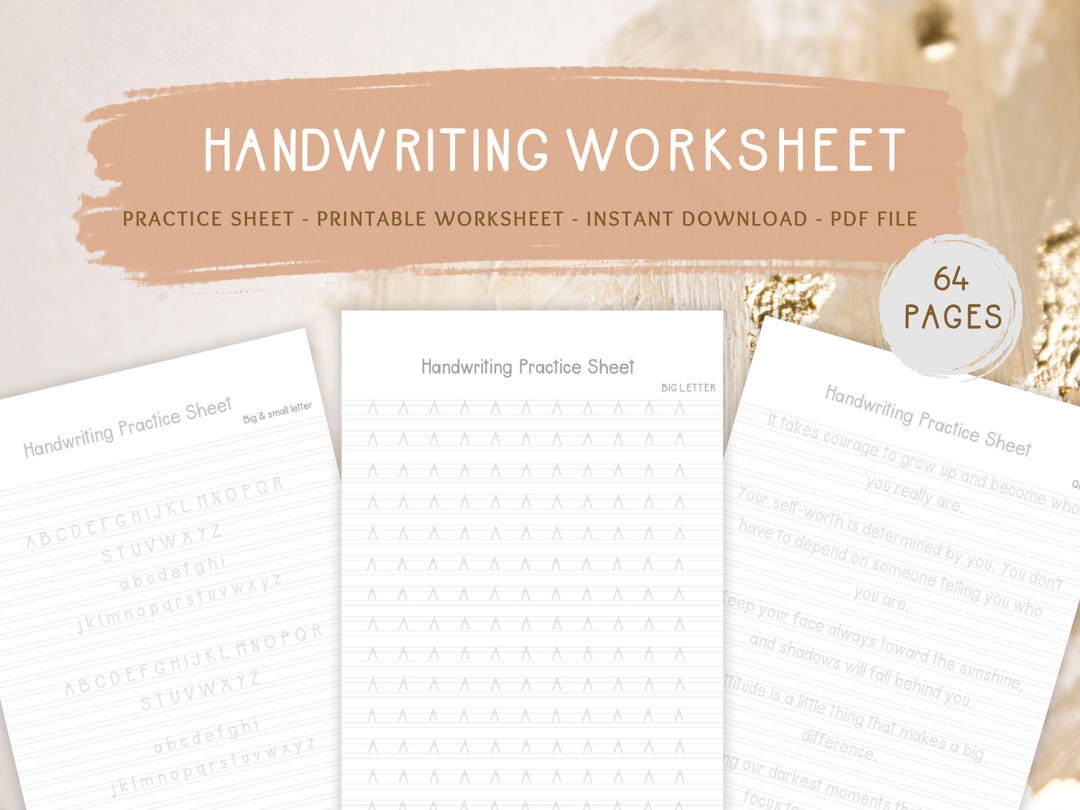 Tidy Clean Neat Handwriting Worksheet Practice, Printable Neat ...