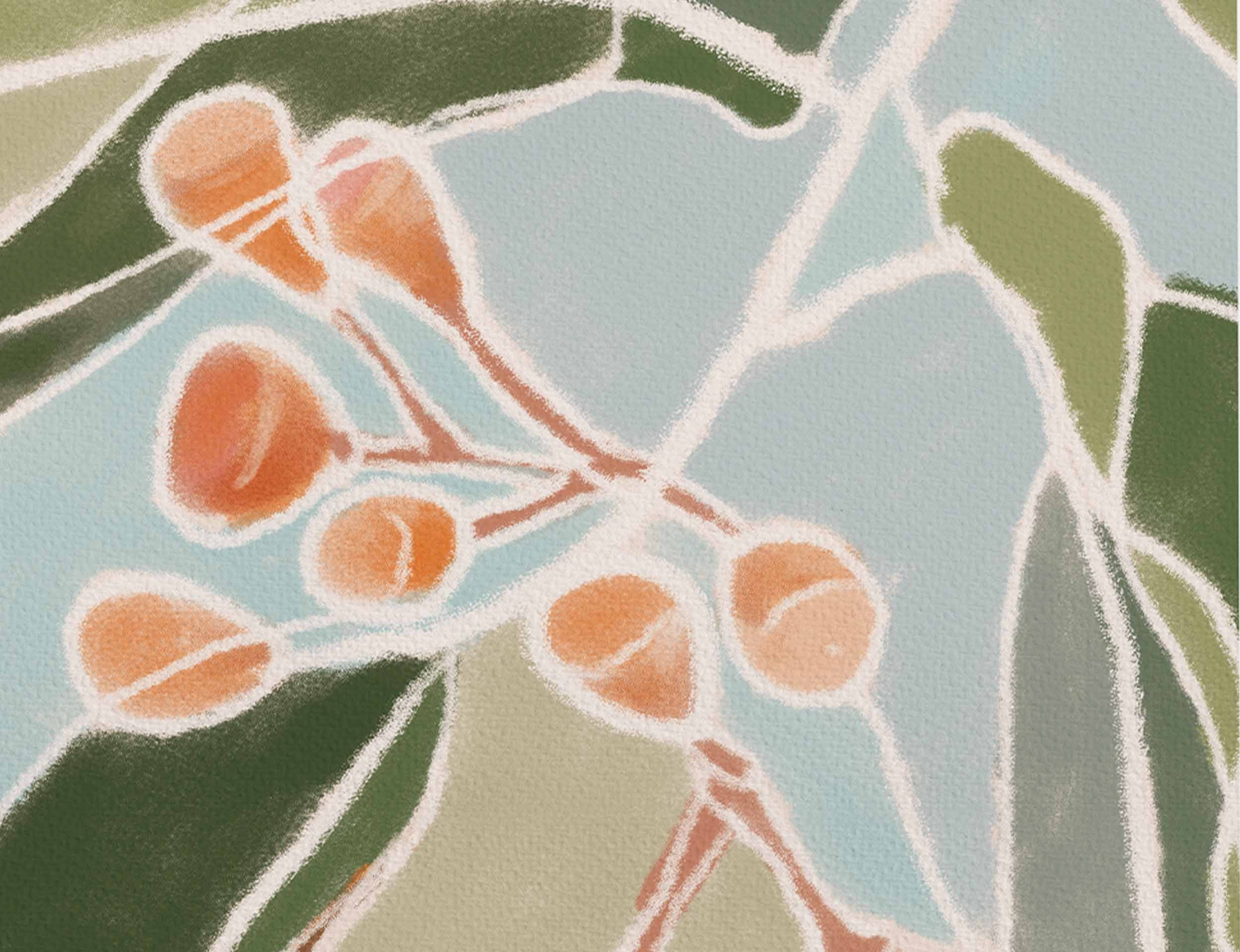 Gum Tree Leaves, Australian Bush, Abstract Contemporary Prints Framed ...