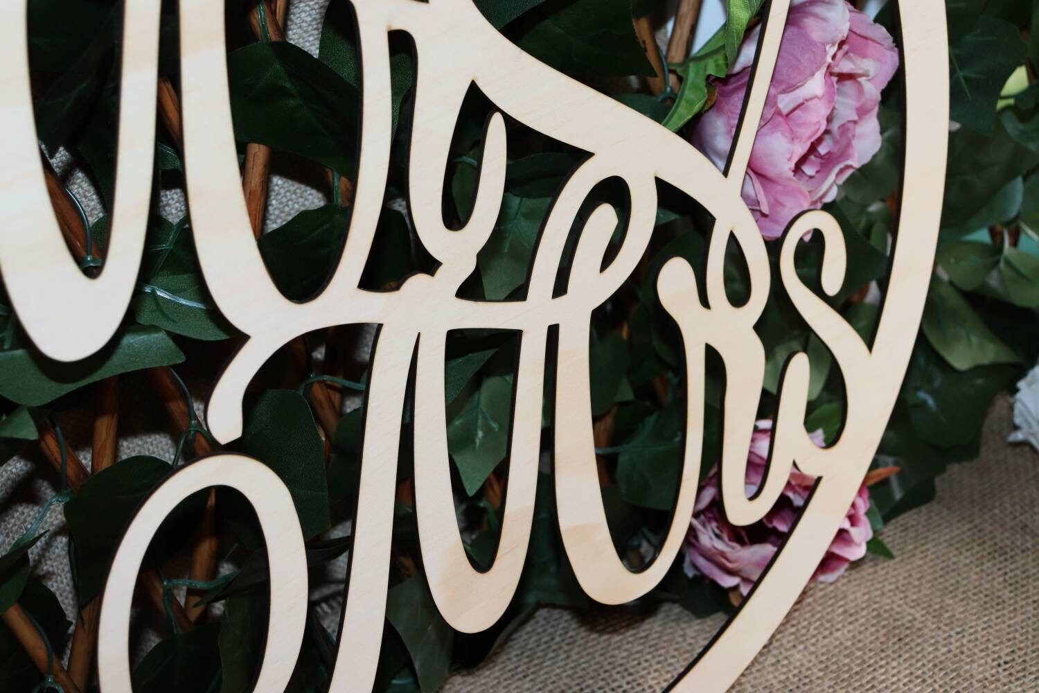 Mr and Mrs Heart Hoop Sign Wedding Decorations Wedding - Etsy