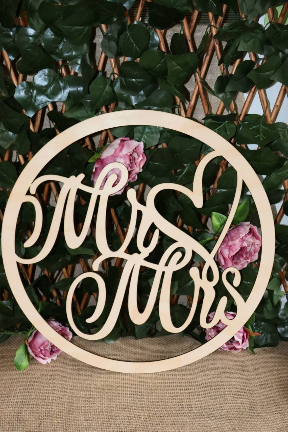 Mr and Mrs Heart Hoop Sign Wedding Decorations Wedding - Etsy