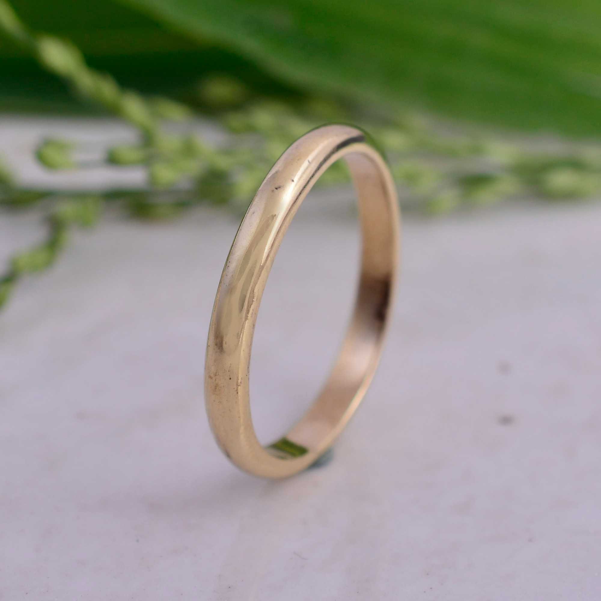 Gold Band, Thick Gold Band, Half Round Ring, Gold Ring, 14k Gold Filled ...
