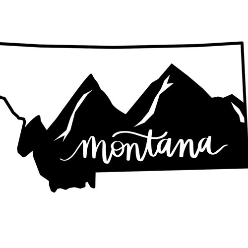 Montana Vinyl Decal Mountain Decal Laptop Stickers MT - Etsy