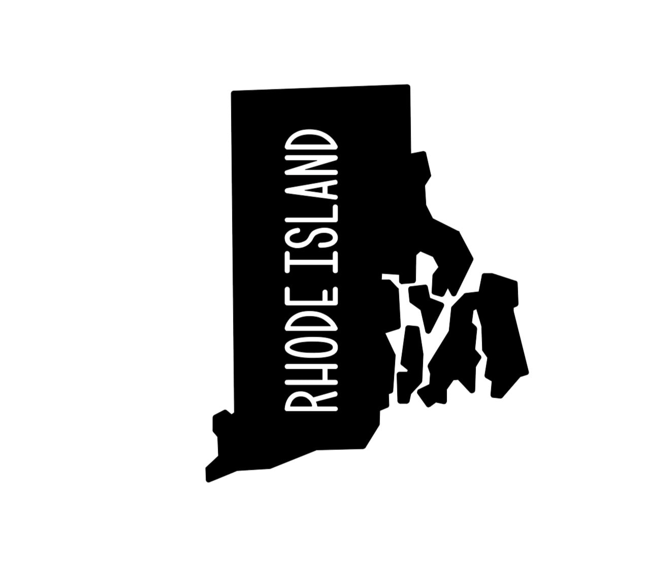 Rhode Island Decal State Decal Watercolor Rhode Island Sticker RI Car ...