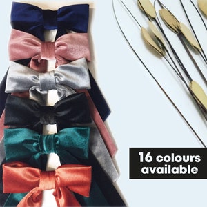 Luxury Velvet Long Tail Hair Bow Clip Velvet Hair Bow Ladies Velvet Bow ...