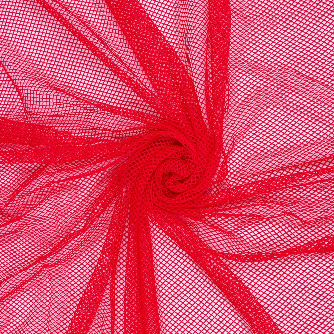 Red Fishnet Airtex Mesh Stretch Fabric - Etsy
