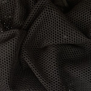 Black Fish Net Airtex Mesh Fabric Natural Stretch Material 2 MM Holes ...