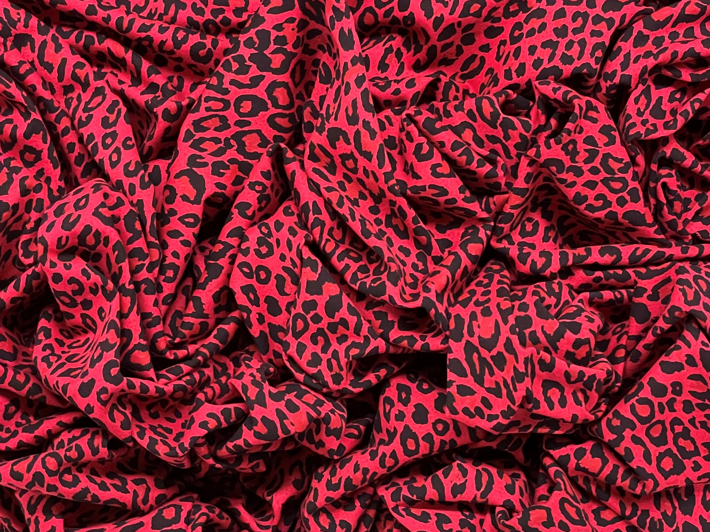 Red Animal Print Fabric