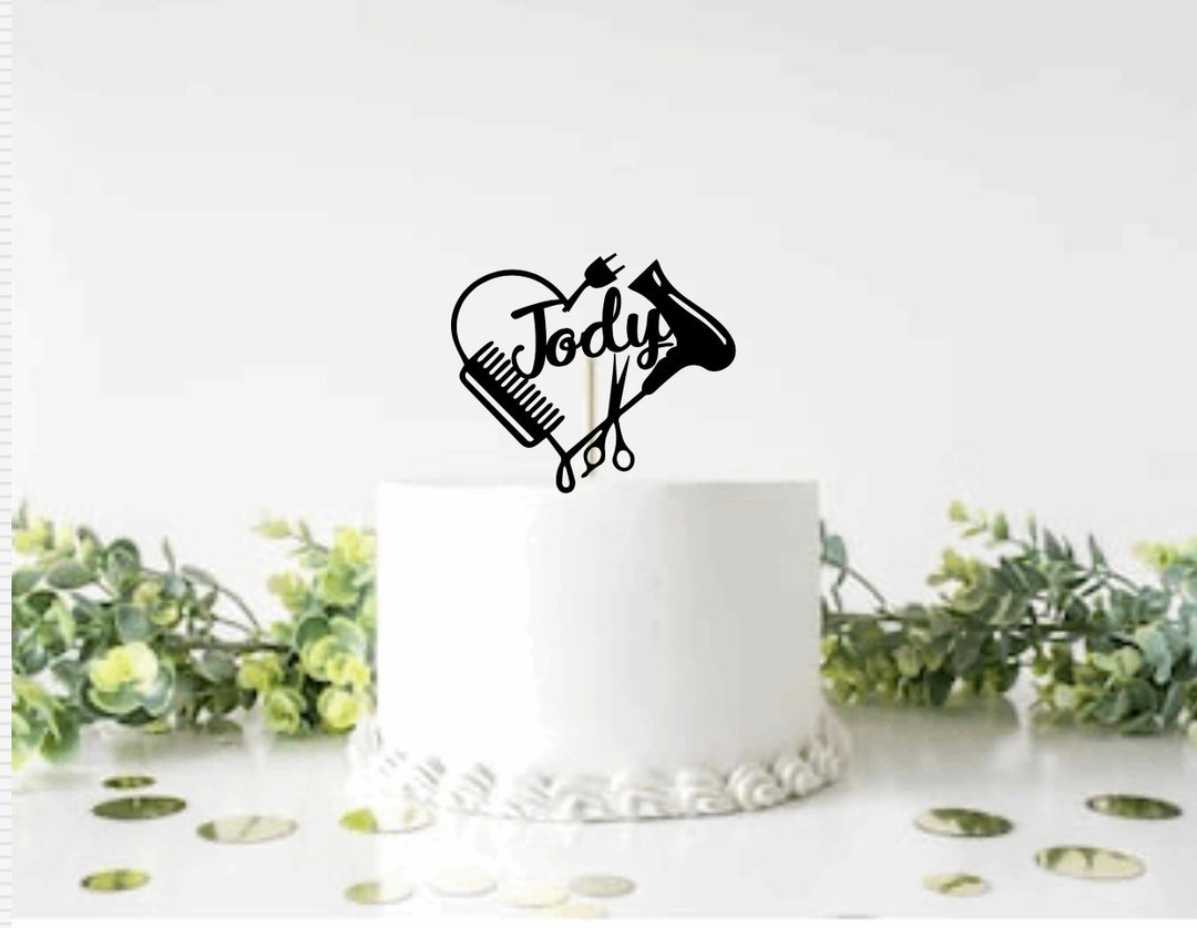 Personalized Hairstylist Cake Topper Beauty Graduation Cake Topper ...