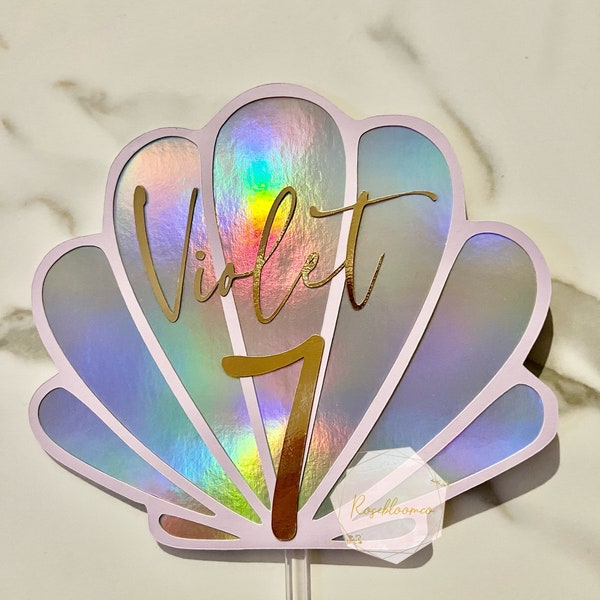 Seashell Cake Topper - Etsy