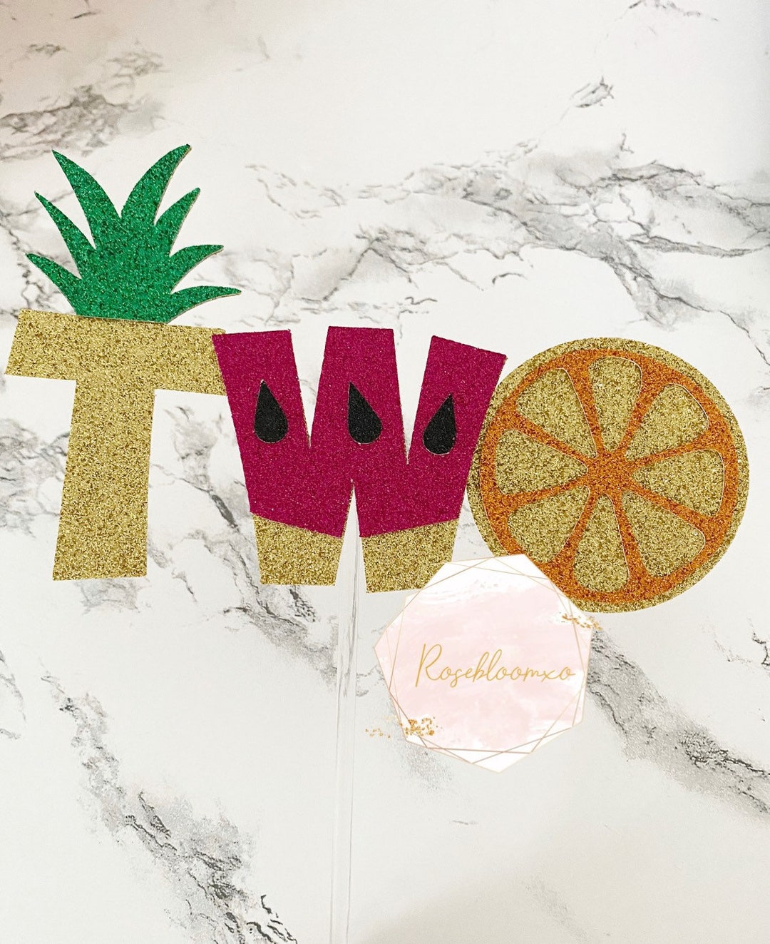 Buy Two Fruit Cake Topper Two Cake Topper 2nd Birthday Cake Topper ...