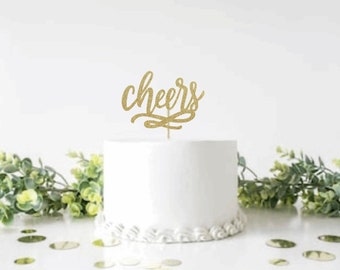 Cheers Cake Topper 1 Pk. - Etsy
