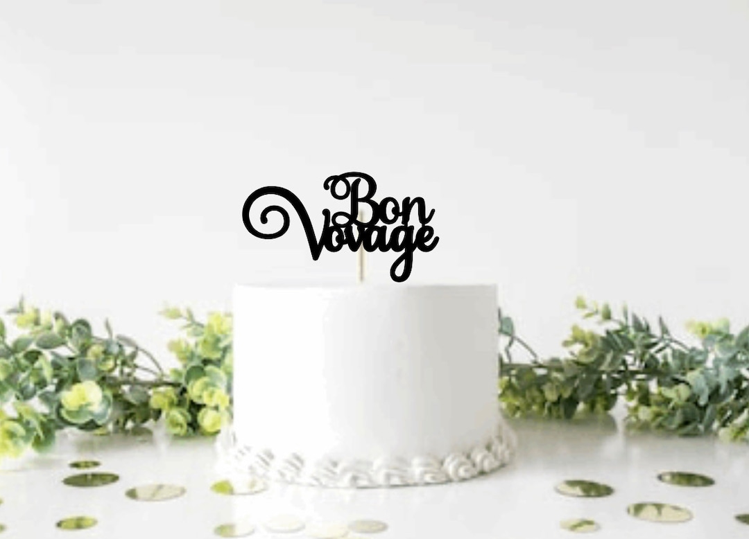 Bon Voyage Cake Topper - Etsy