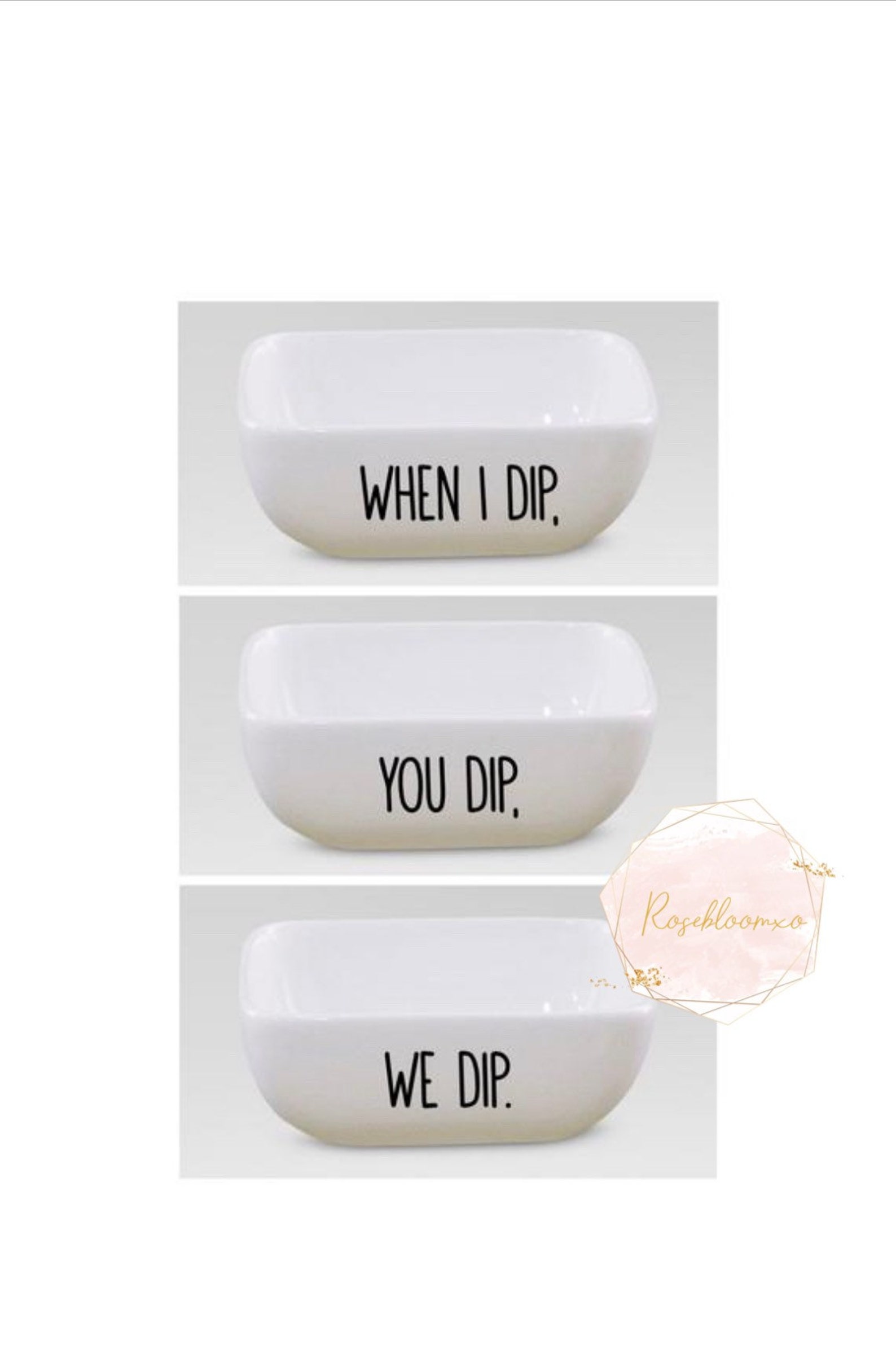 When I dip You dip We dip bowls Housewarming gift Salsa | Etsy