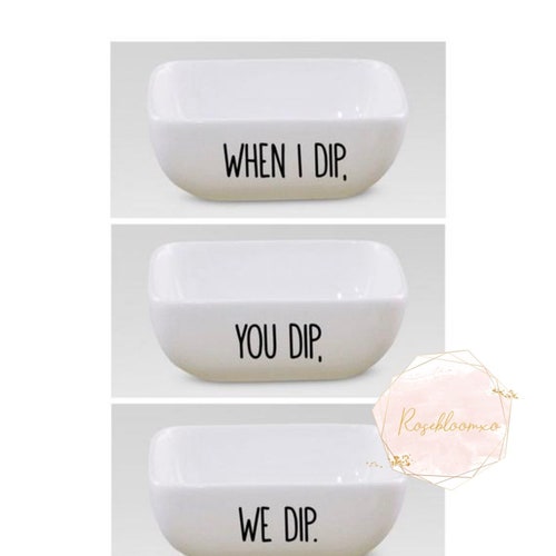 When I Dip You Dip We Dip Bowls Housewarming Gift Salsa | Etsy