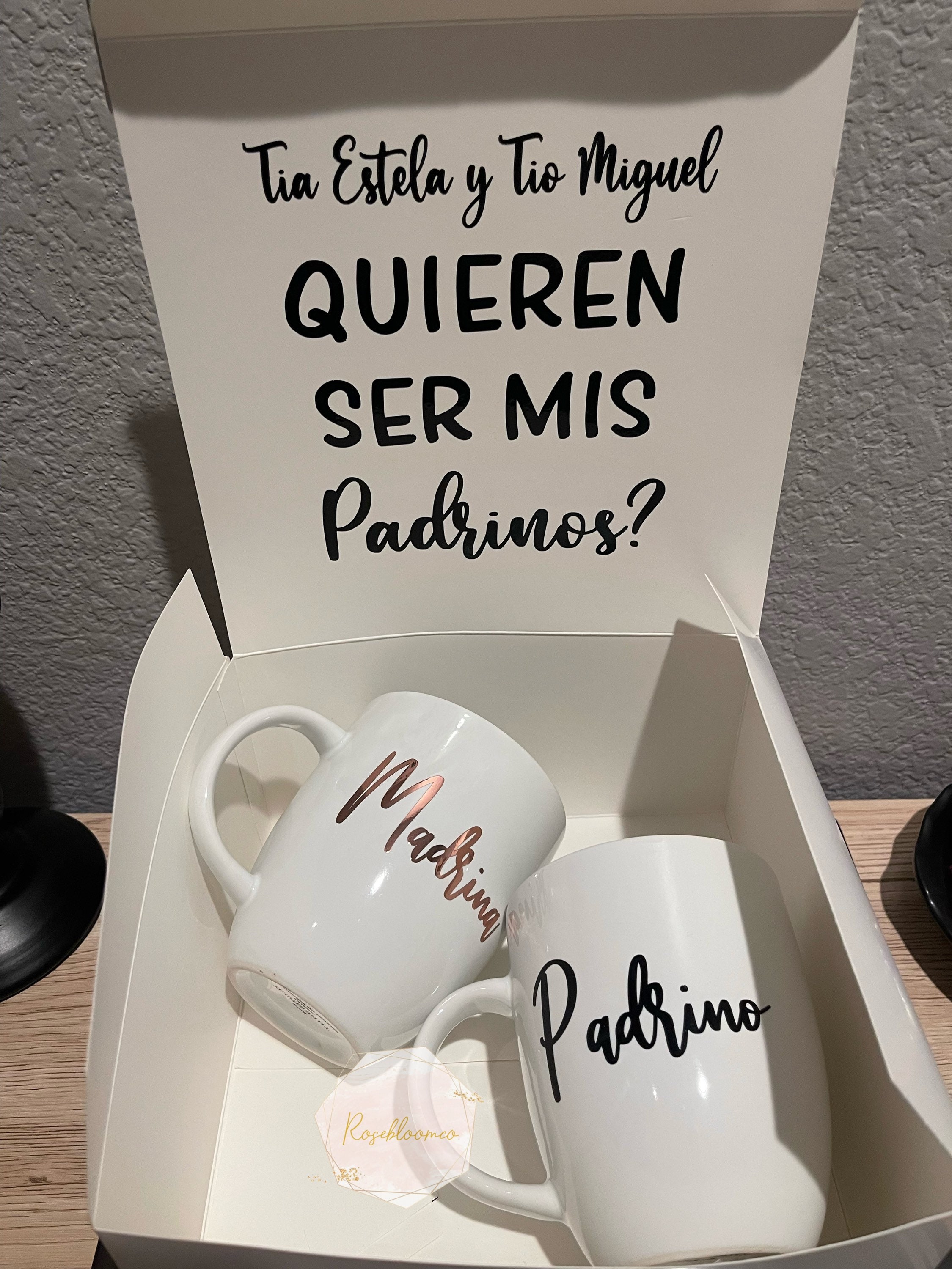 Tazas Para Padrinos Caja Personalizada Para Padrinos Madrina Proposal ... Tazas Para Padrinos Caja Personalizada Para Padrinos Madrina Proposal ...