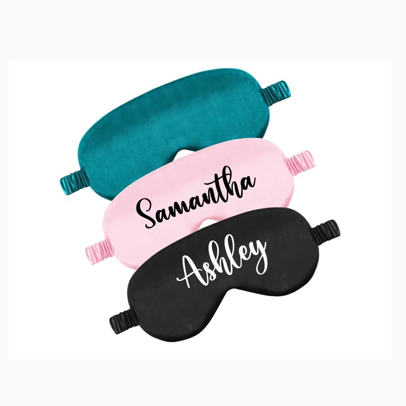 Personalized Satin Sleep Mask - Etsy