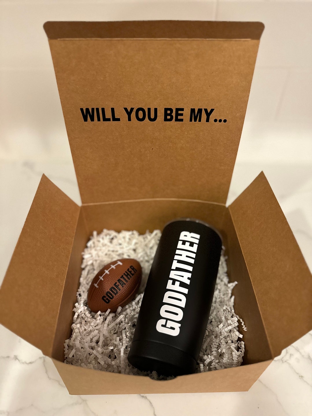 Godparent Proposal Box | Padrino Proposal Box | Godfather Tumbler ...