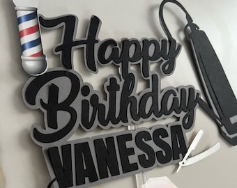 Barber Shop Cake Topper - Etsy