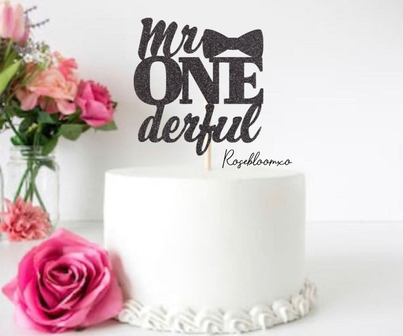 Mr Onederful Cake Topper One Cake Topper First Birthday - Etsy