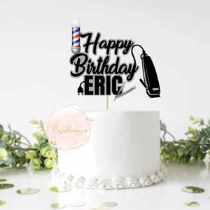 Barber Birthday Cake Topper Personalized Came Topper - Etsy