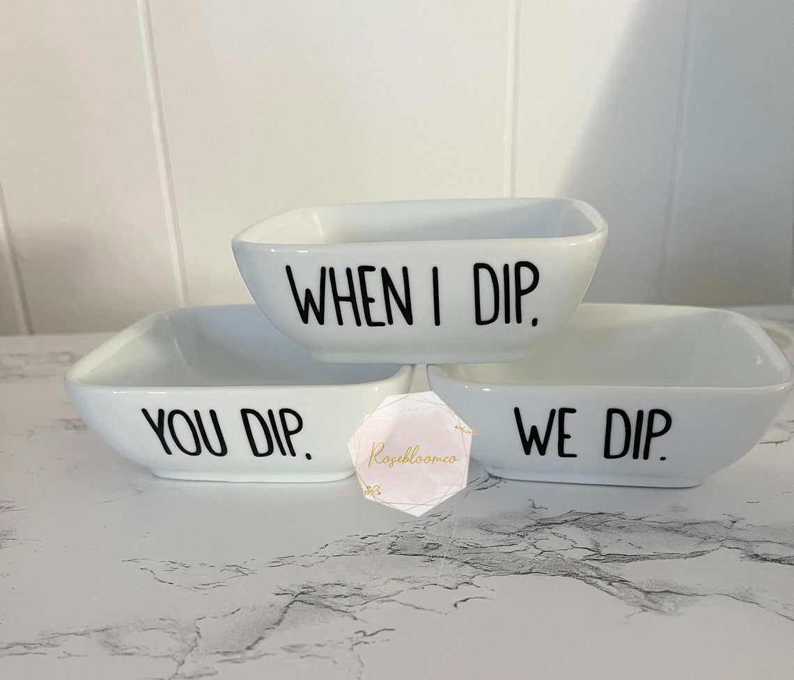 When I dip You dip We dip bowls Housewarming gift Salsa | Etsy