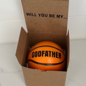 Personalized Godfather Proposal Box | Padrino Proposal Box | Basketball ...