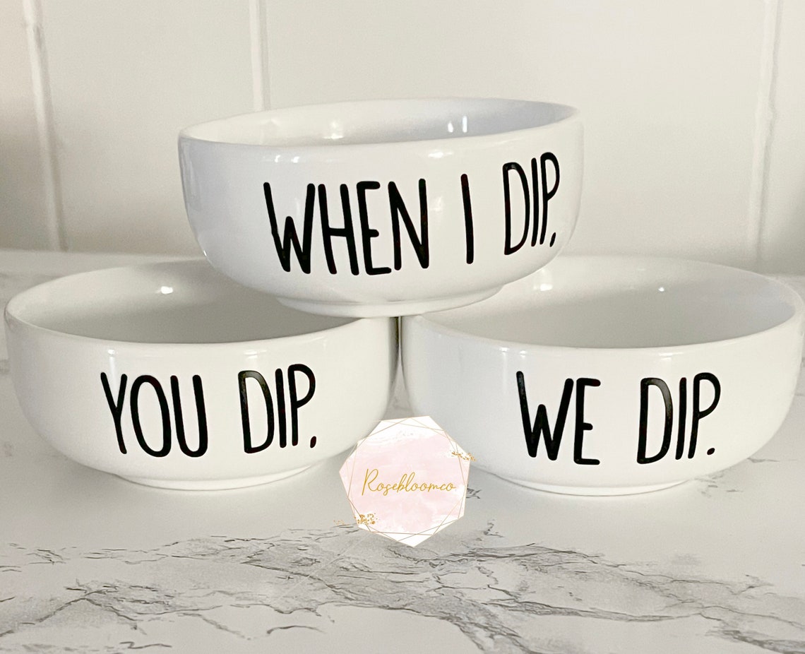 When I dip You dip We dip bowls Housewarming gift Salsa | Etsy