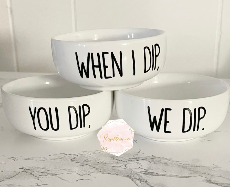 When I Dip You Dip We Dip Bowls Housewarming Gift Salsa - Etsy