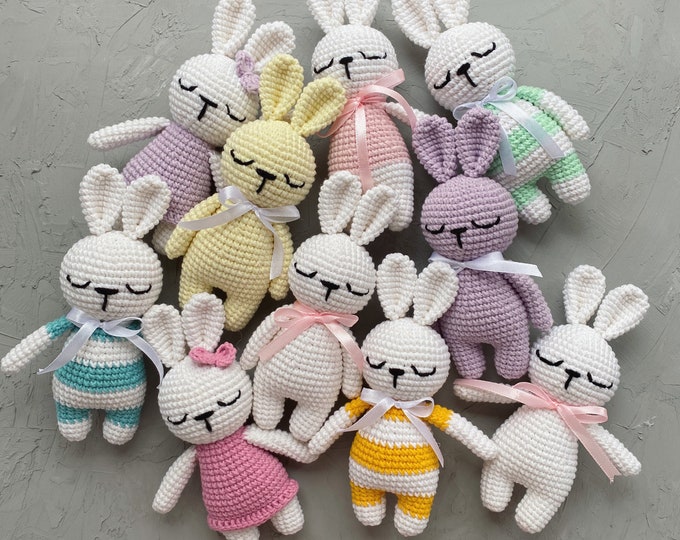 BUNNY CROCHET PATTERN Crochet Bunny Tutorial Sleeping - Etsy