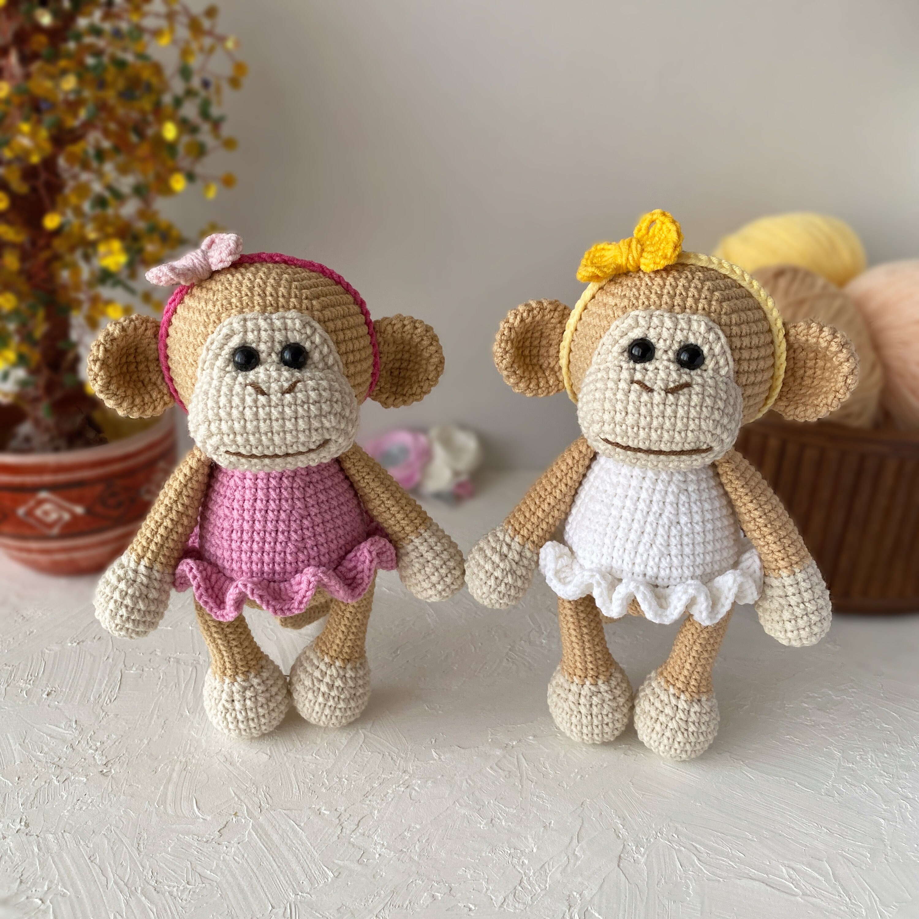 CROCHET PATTERN Plush Amigurumi Monkey Stuffed Animal Naughty Crochet ...
