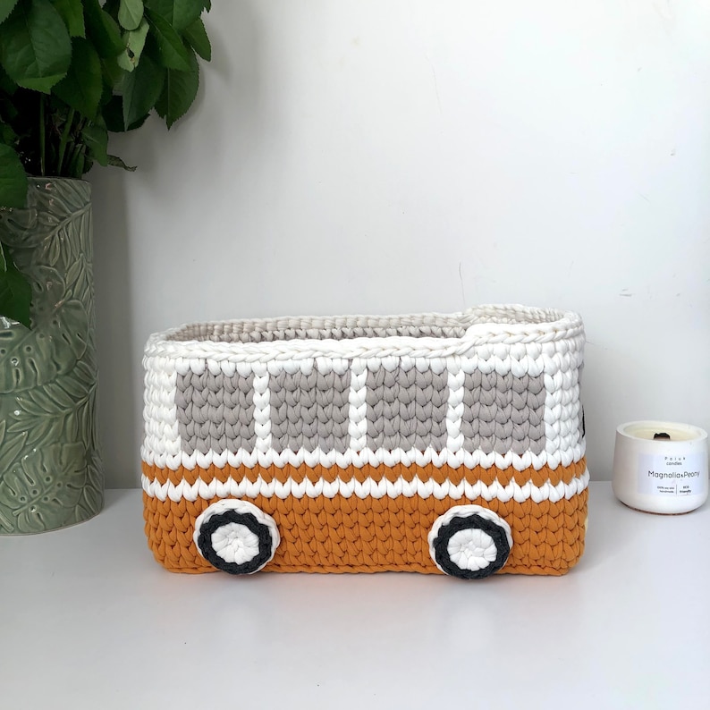 Retro Bus Basket, Storage Basket, Gift for Boy, Nursery Decor - Etsy