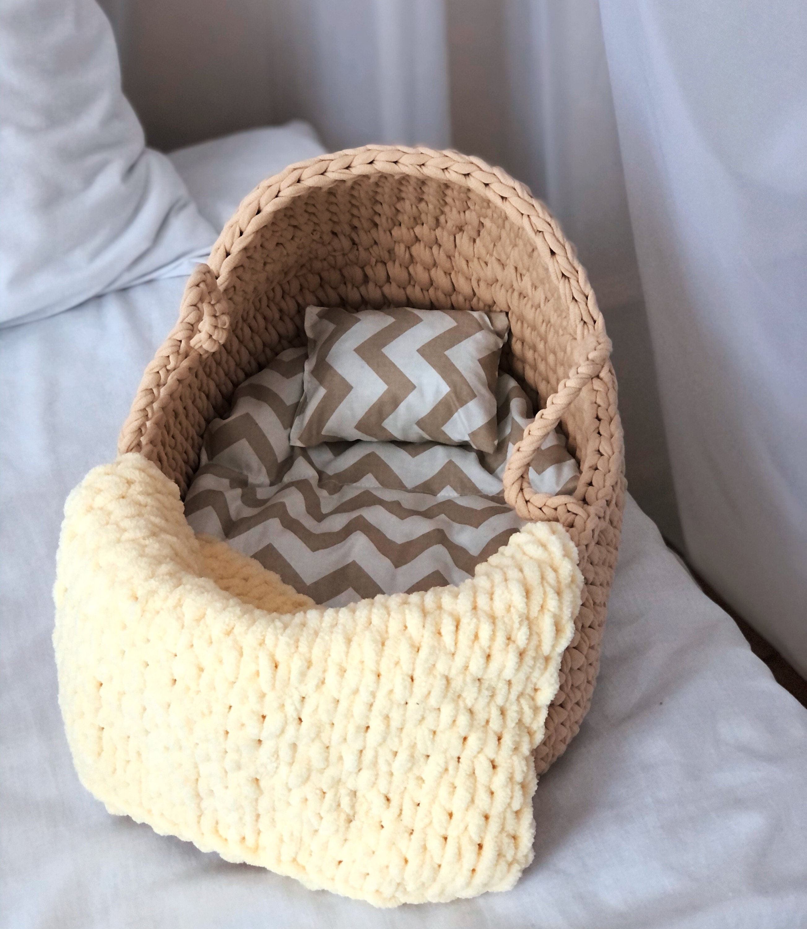 Doll Moses Basket Doll Crib Doll Bassinet - Etsy