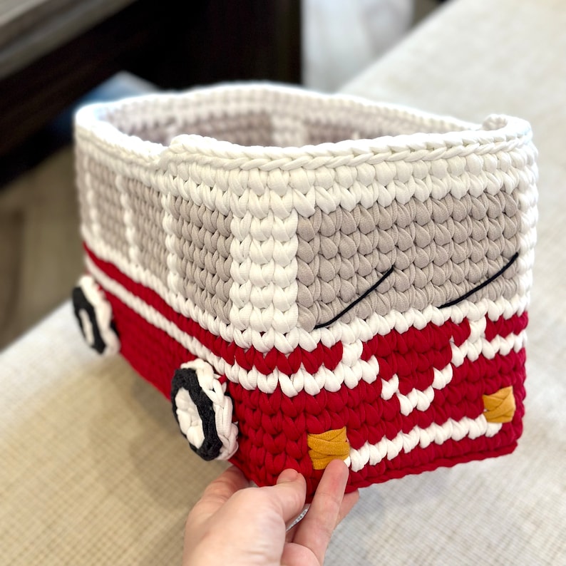 Retro Bus Basket, Storage Basket, Gift for Boy, Nursery Decor - Etsy