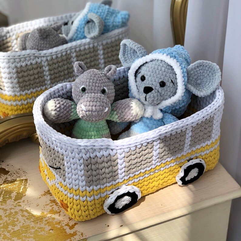 Retro Bus Basket, Storage Basket, Gift for Boy, Nursery Decor - Etsy
