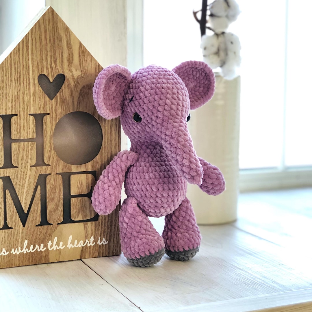 Soft Elephant, Baby’s First Soft Toy, Knitted Toy, Elephant Stuffed Toy ...