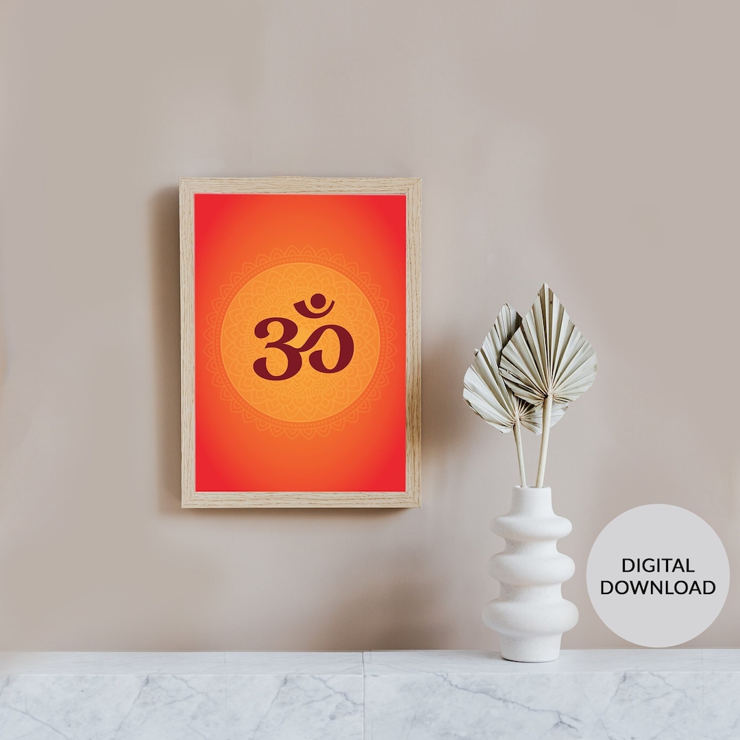 OM Wall Art Printable OM Wall Art Print Hindu Om Symbol - Etsy