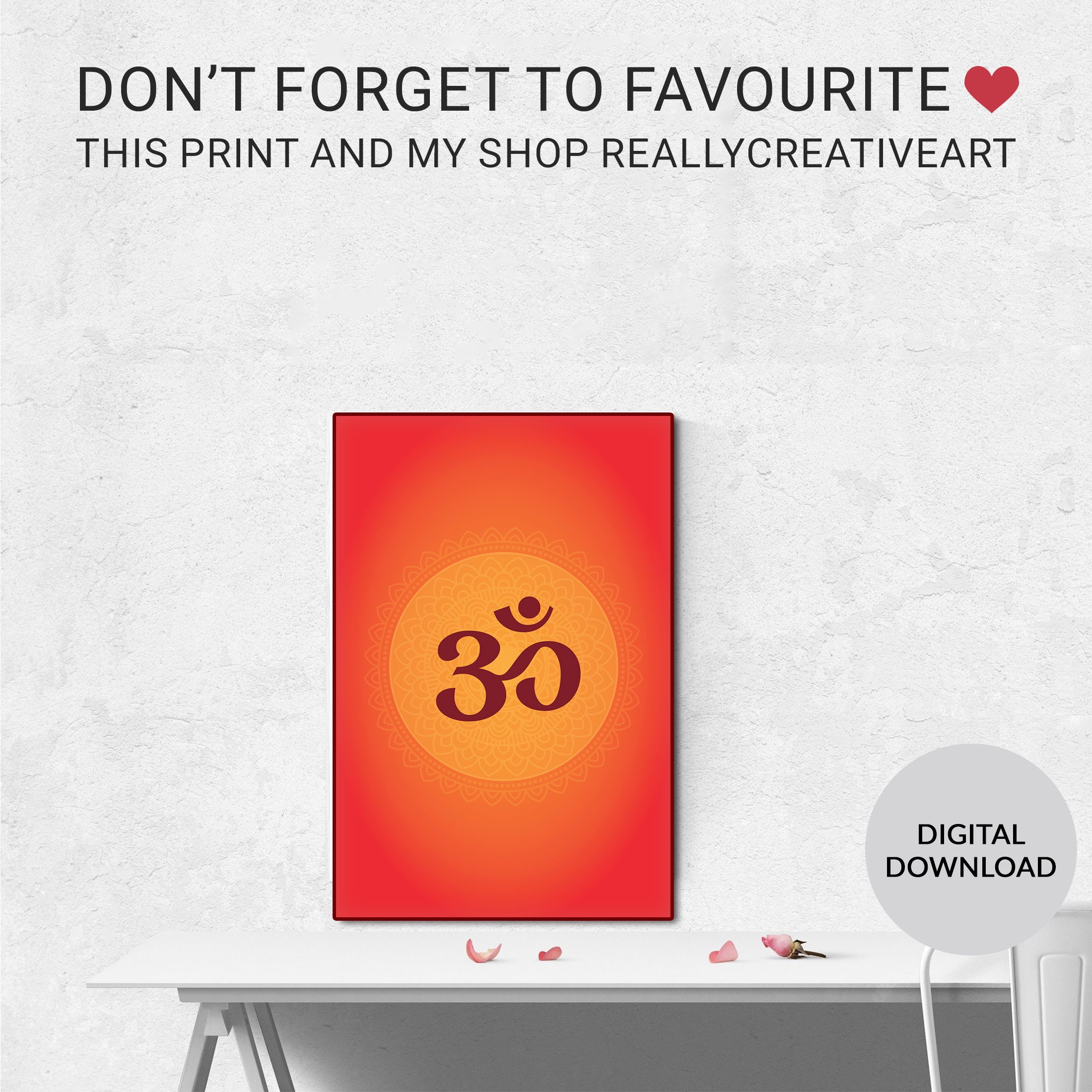 OM Wall Art Printable OM Wall Art Print Hindu Om Symbol - Etsy