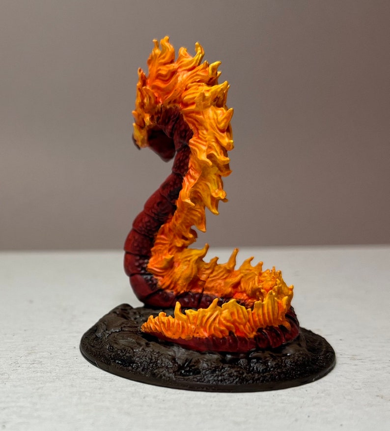 Inferno Serpent Fire Snake Painted D&D Dnd Mini Dungeons and - Etsy