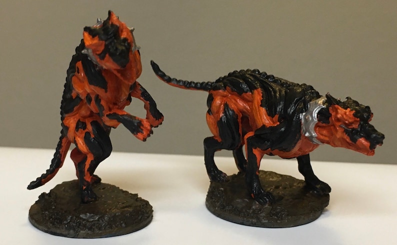 CUSTOM Hellhounds Painted DnD D&D Dungeons and Dragons | Etsy
