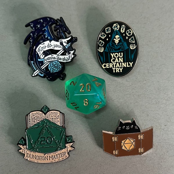 Dnd Enamel Pin - Etsy