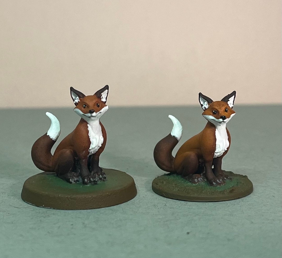 Fox Familiar Druid Wild Shape Painted D&D Dnd Mini Dungeons - Etsy