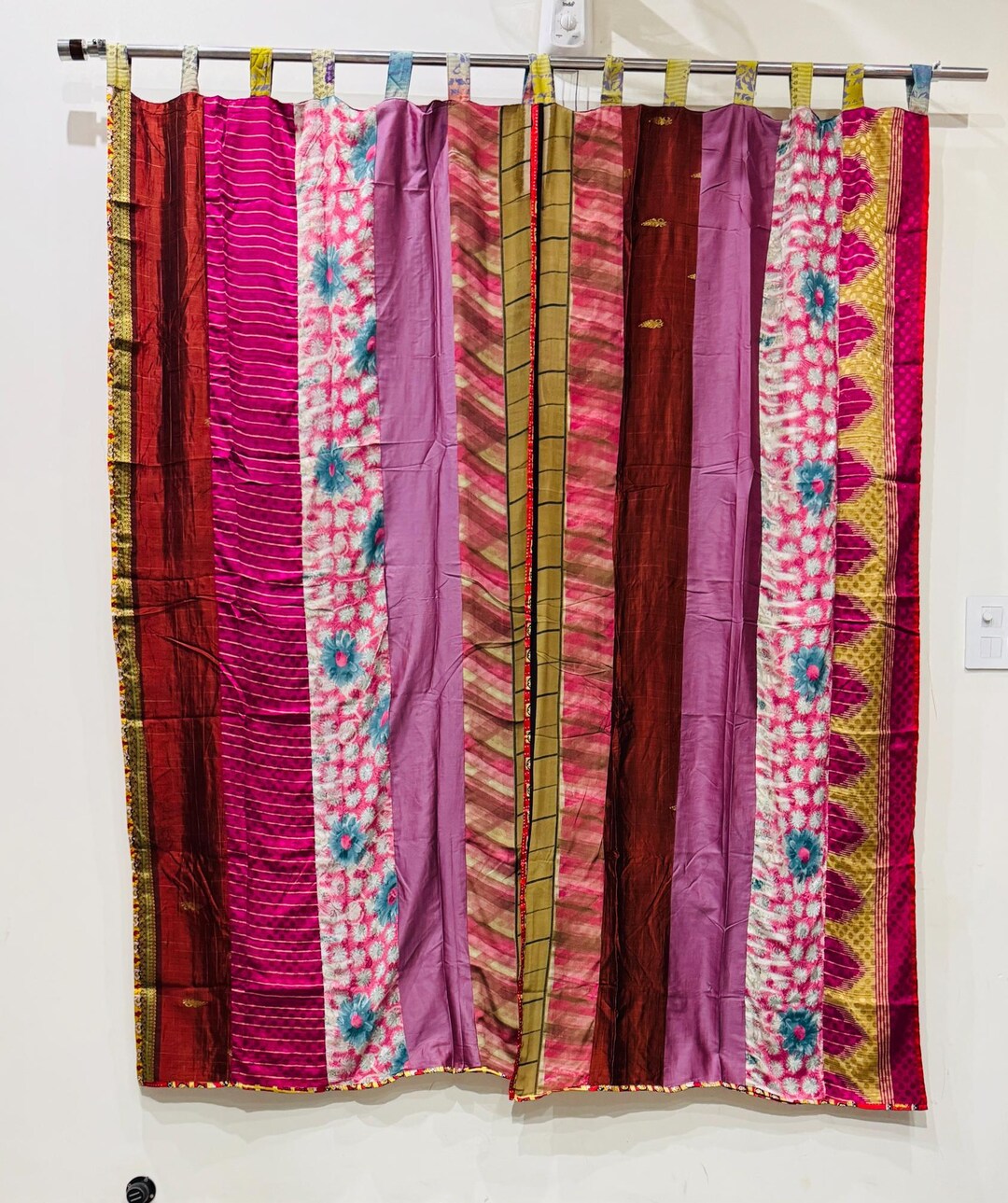 Boho Curtain Indian Saree Curtain Handmade Curtains for Bohemian Window ...