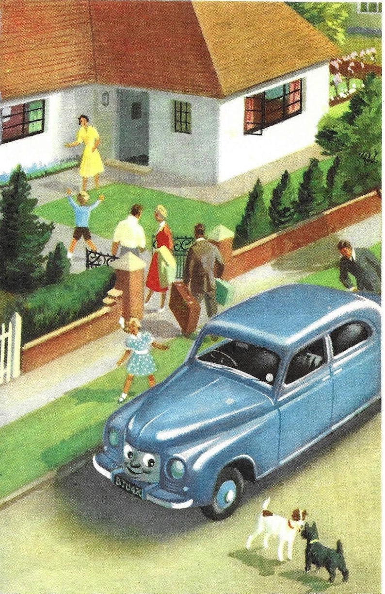 Maurice the Motor Car, Unframed Vintage Ladybird Book Print, Book Page ...