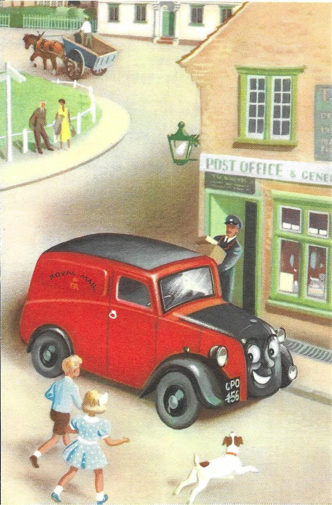 Mickey the Mail Van, Unframed Vintage Ladybird Book Print, Book Page ...