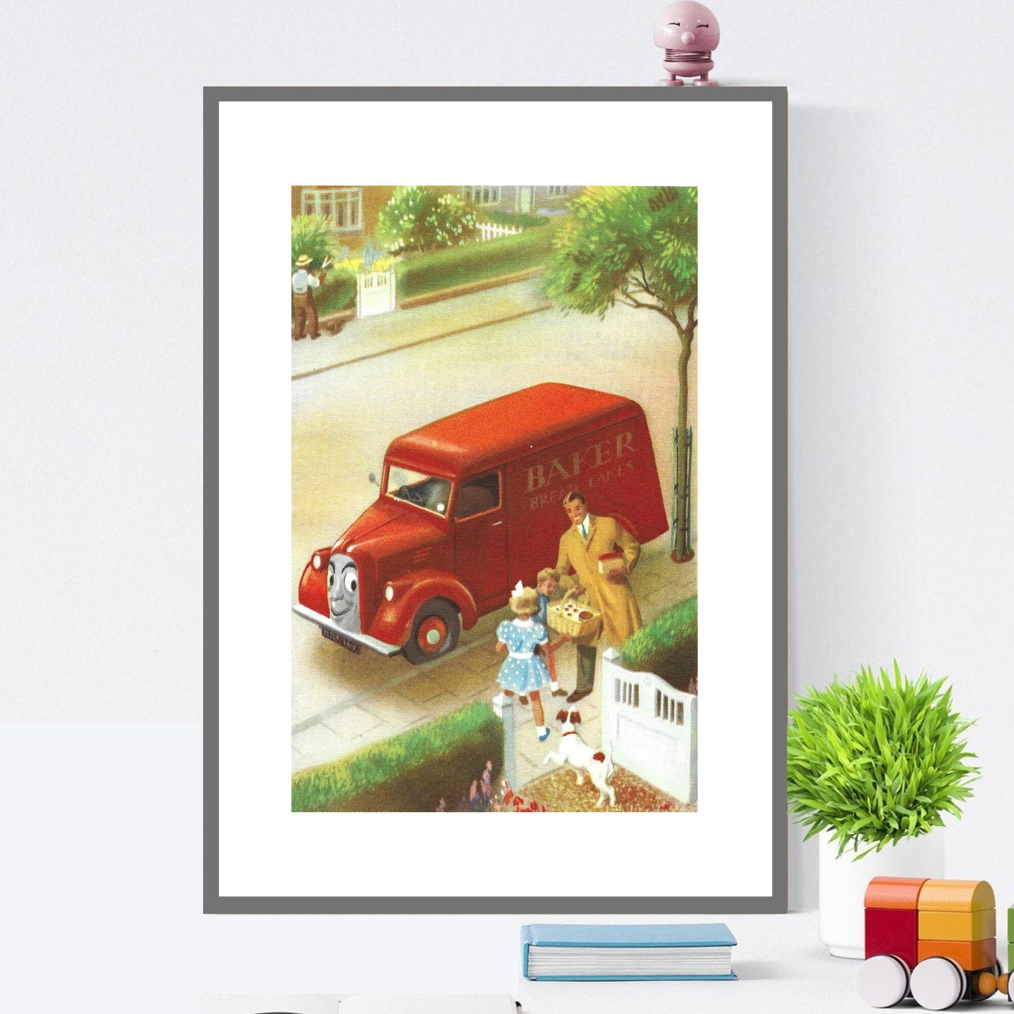 Billy the Baker's Van, Unframed Vintage Ladybird Book Print, Book Page ...